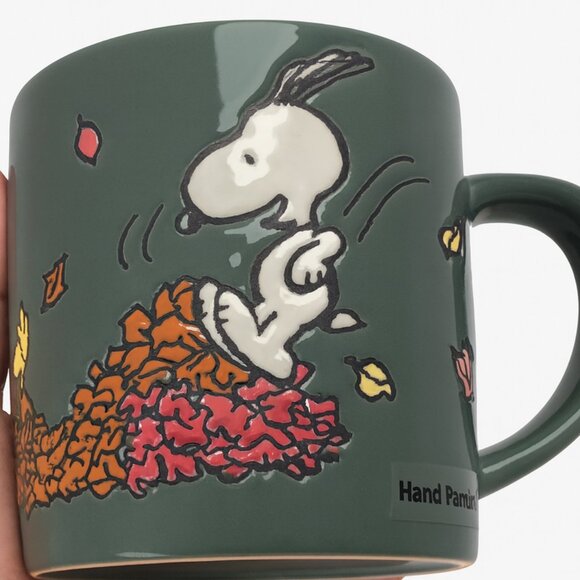 Peanuts | Kitchen | Snoopy Fall Mug Set Of 2 Hand Painted Peanuts ...